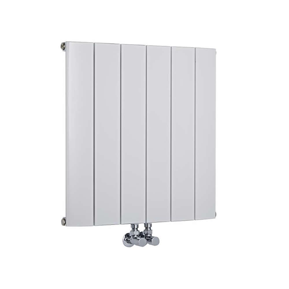 Milano Skye - Aluminium White Horizontal Designer Radiator - 600mm x 565mm