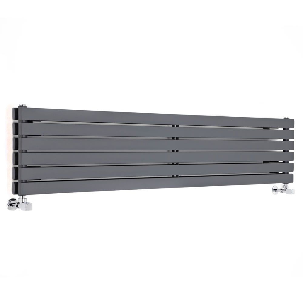 Milano Capri - Anthracite Flat Panel Horizontal Designer Radiator ...