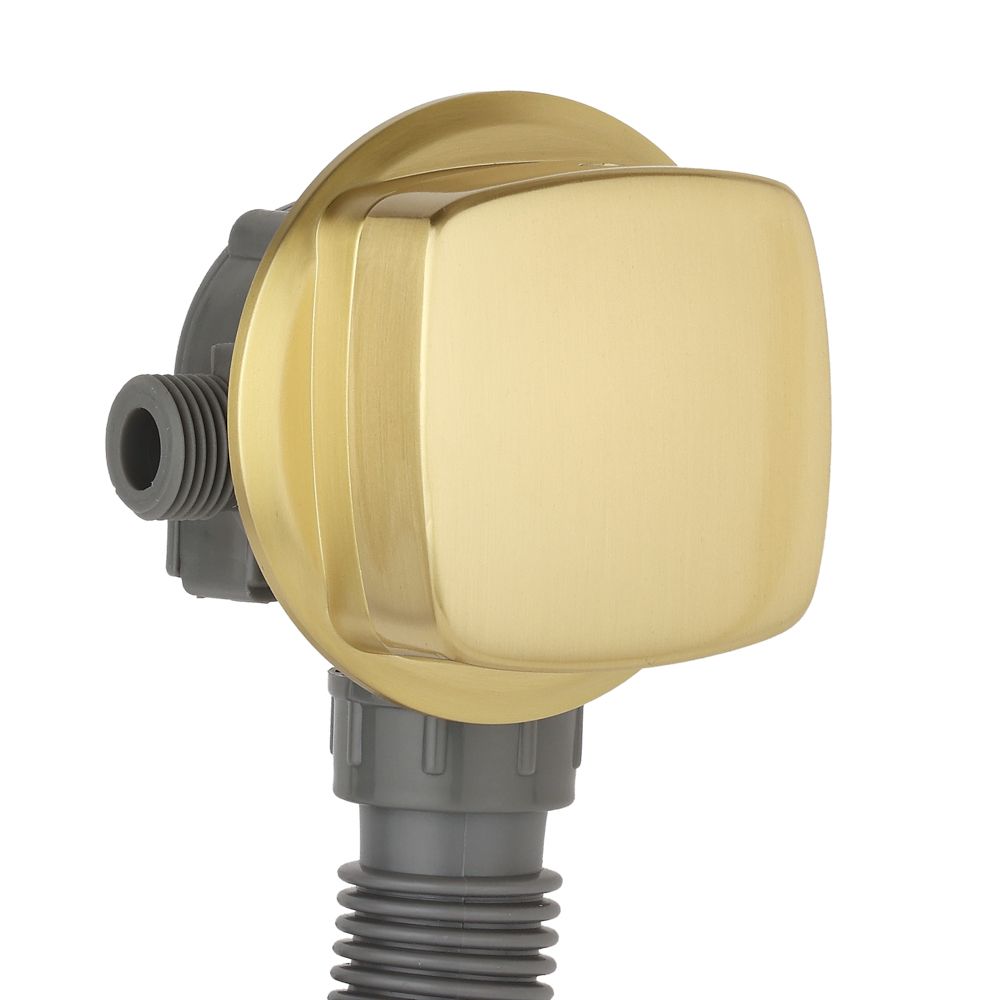 Milano Lyra - Modern Overflow Bath Filler and Waste - Brushed Brass
