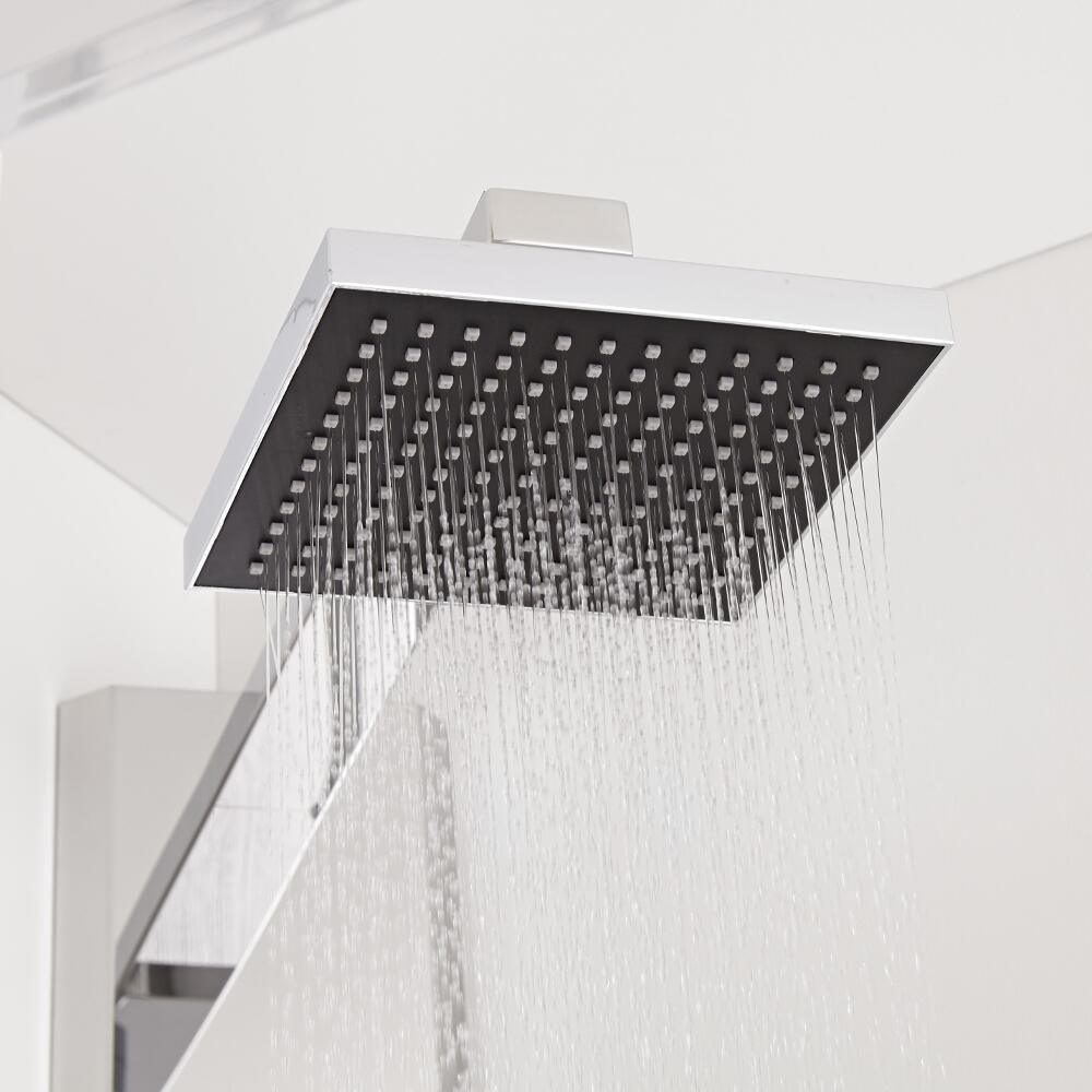 Milano Astley - Modern Corner Thermostatic Shower Tower Panel with ...