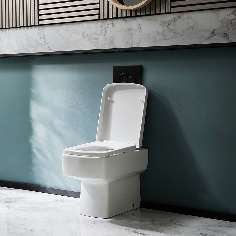 Milano Elswick - Modern Square Back to Wall Toilet with Soft Close Seat