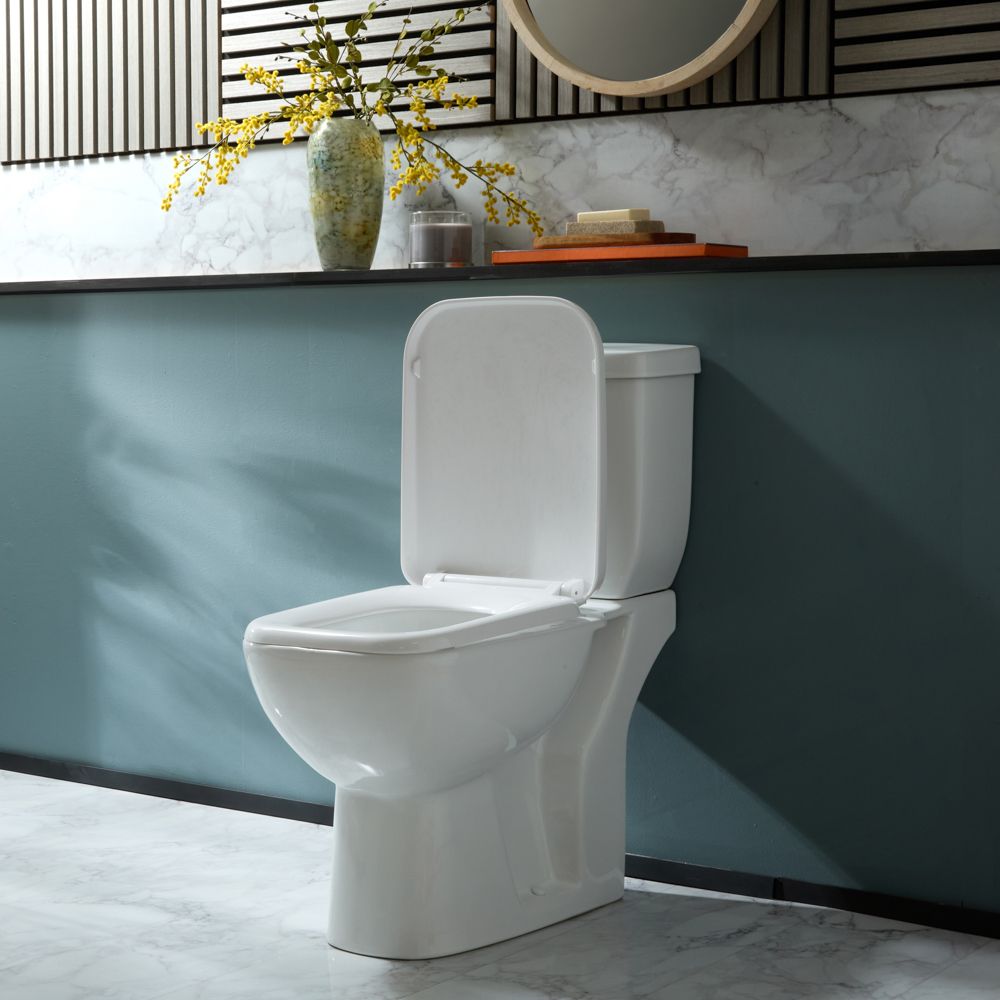 Milano Hatton - Modern Close Coupled Toilet with Soft Close Seat and ...