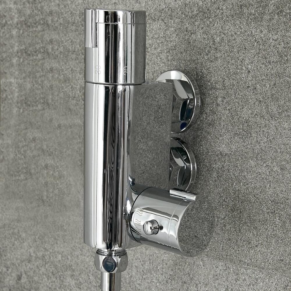Milano Mirage - Modern Thermostatic Douche Kit - Chrome