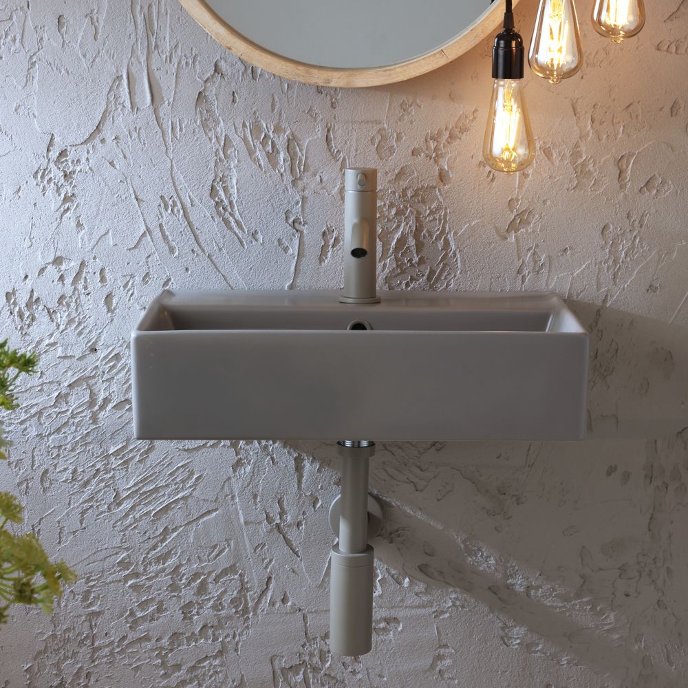 Milano Elements - Rectangular Wall Hung Basin - 500mm x 350mm (1 Tap ...