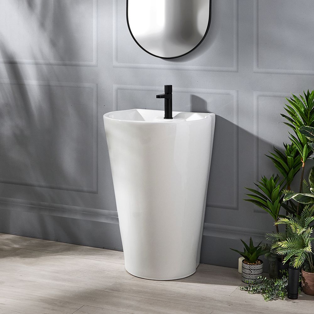 Milano Axton - Modern Freestanding Basin - 535mm x 480mm (1 Tap Hole)