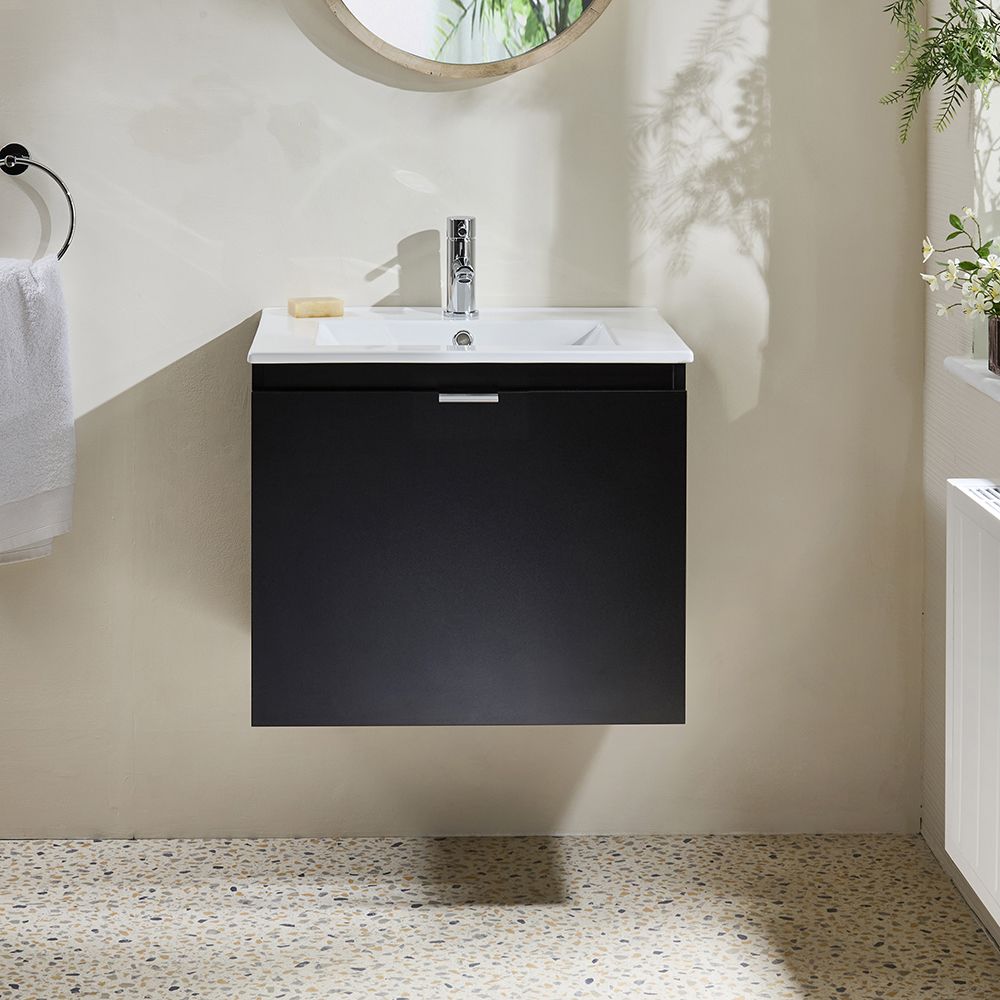 Milano Lurus - 600mm Wall Hung Modern Vanity Unit with Basin - Choice ...
