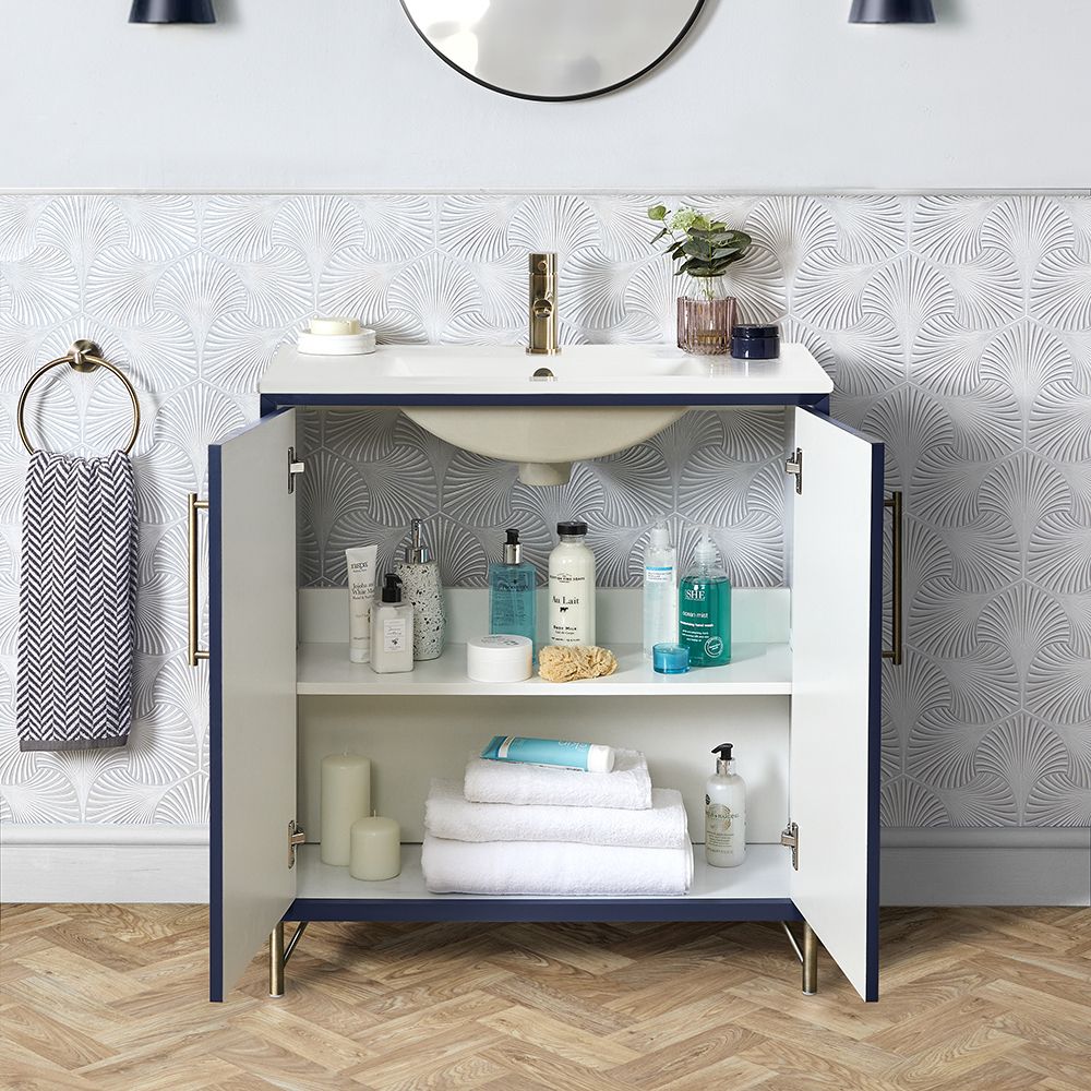 Milano Edge - Modern Vanity Unit with Basin - Choice of Size, Finish ...