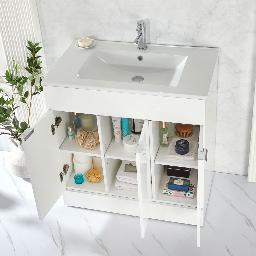 Milano Lurus - 810mm Modern Vanity Unit with Basin - Choice of Finish ...