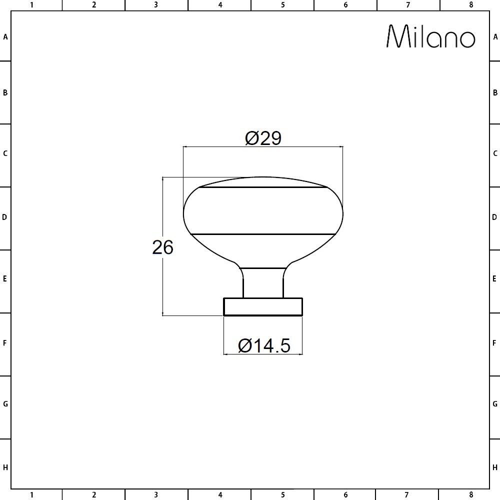 Milano - Traditional Round Furniture Handle - Choice of Finish