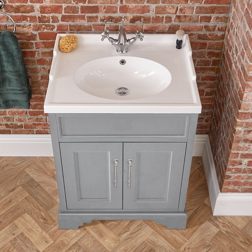 Milano Thornton - 635mm Traditional Vanity Unit with Basin - Choice of ...