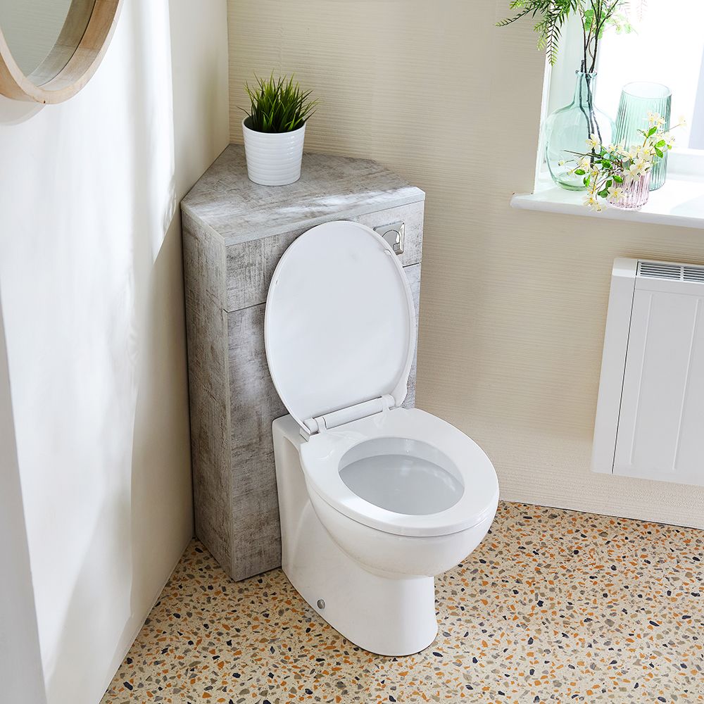 Milano Lurus - Modern Corner WC Unit with Select Back to Wall Toilet ...