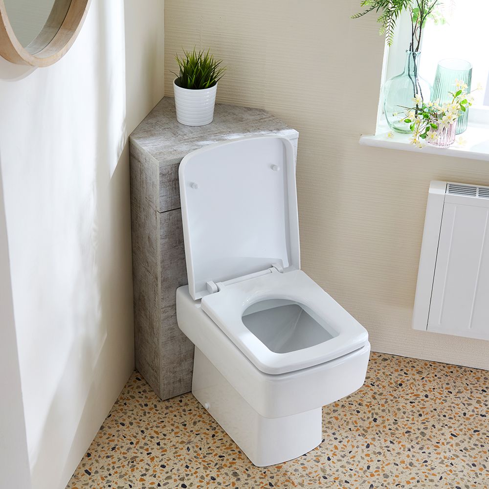 Milano Lurus - Modern Corner WC Unit with Farington Back to Wall Toilet ...