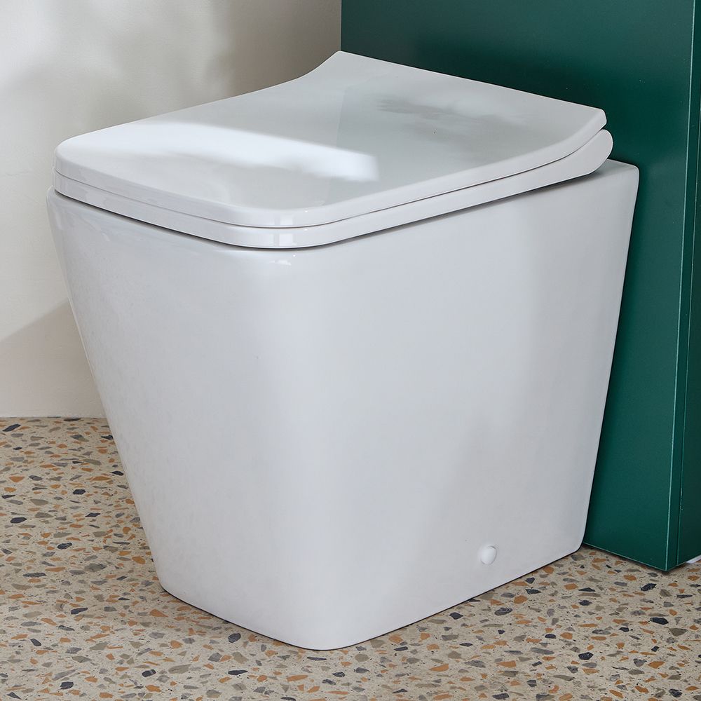 Milano Lurus - Modern Corner WC Unit with Longton Back to Wall Toilet ...