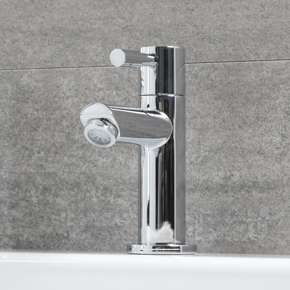 Milano Mirage - Modern Bath Pillar Taps - Chrome