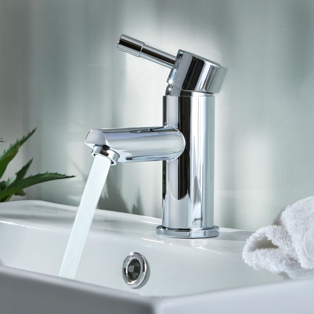Milano - Modern Round Mono Basin Mixer Tap - Choice of Finish