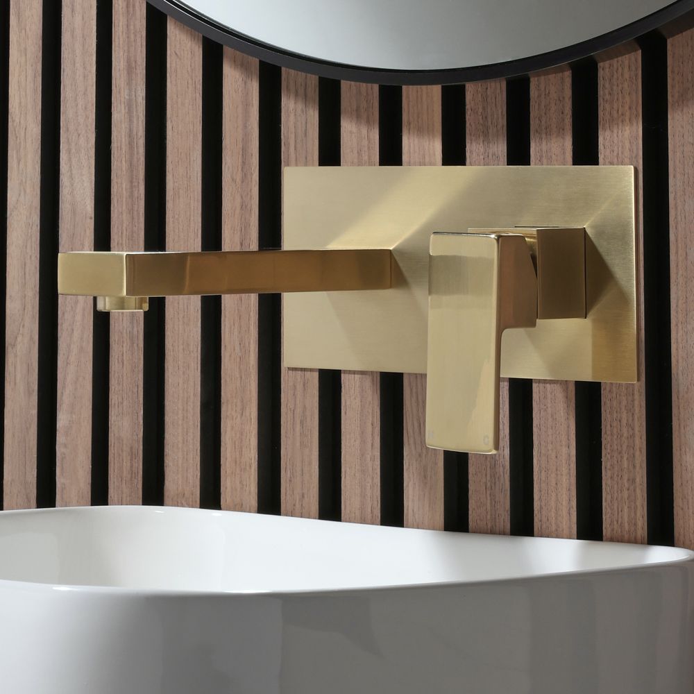 Milano - Modern Square Wall Mounted Basin Mixer Tap - Choice of Finish
