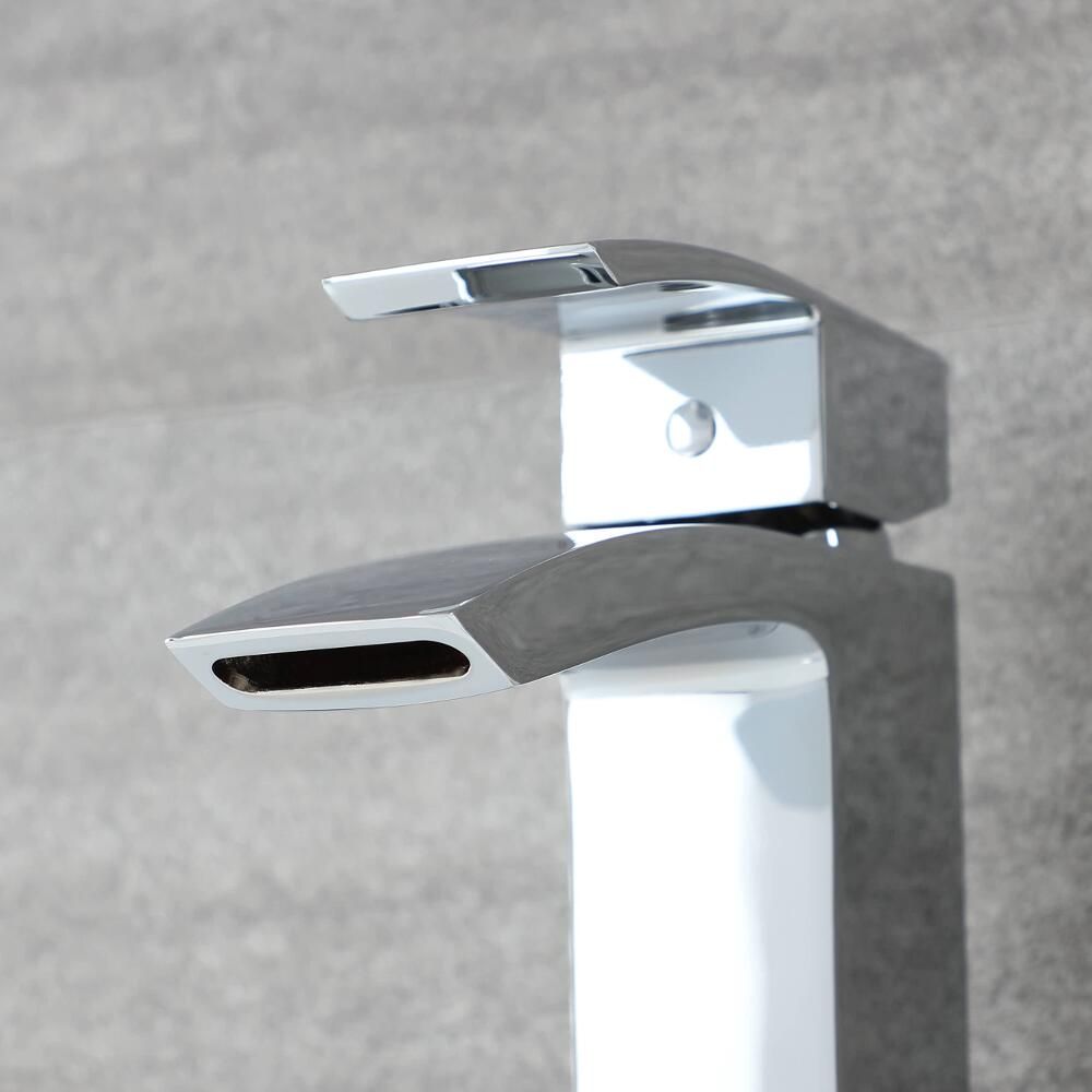 Milano Wick - Modern Mono Basin Mixer Tap - Chrome