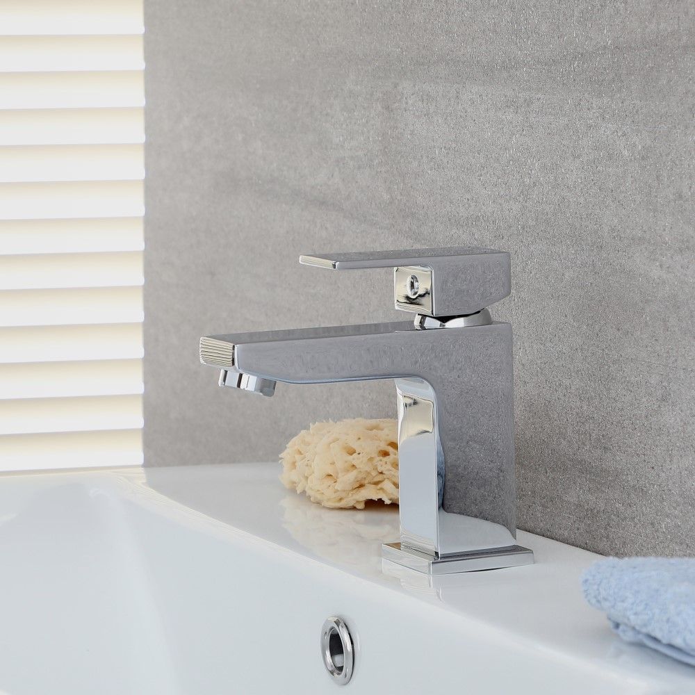 Milano - Modern Square Mono Basin Mixer Tap - Choice of Finish