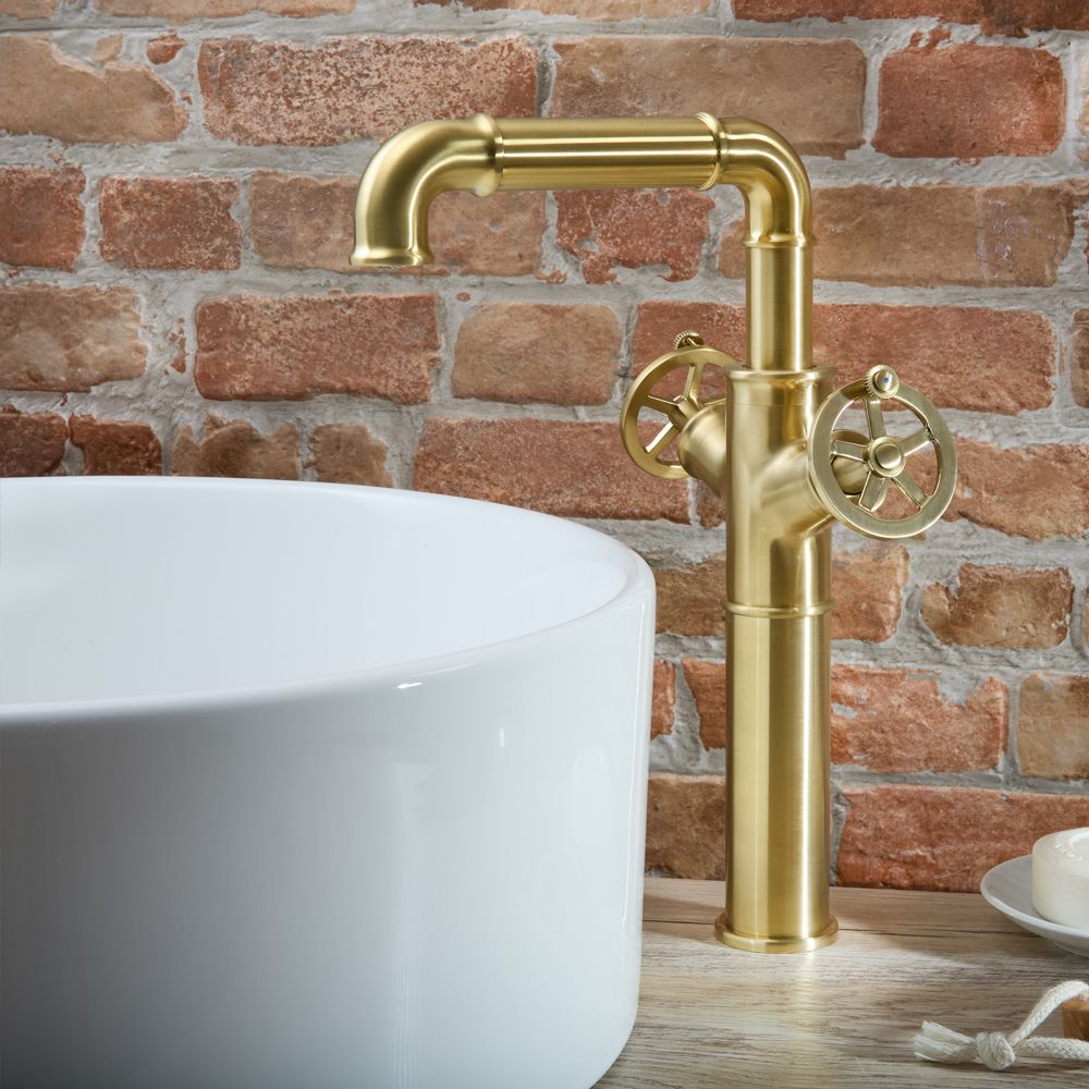 Milano Zandra - Industrial Style High Rise Mono Basin Mixer Tap ...