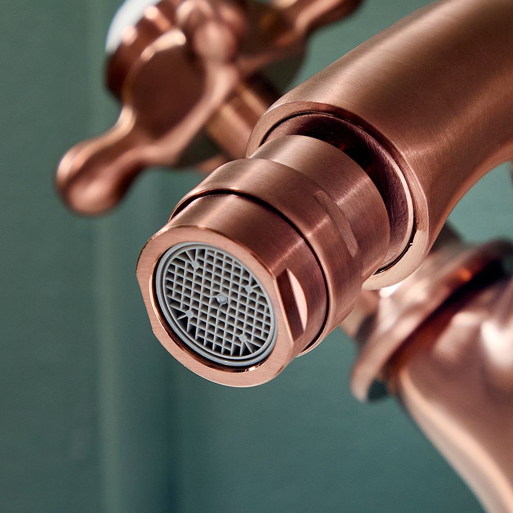 Milano Elizabeth - Traditional Crosshead Mono Bidet Mixer Tap - Brushed ...