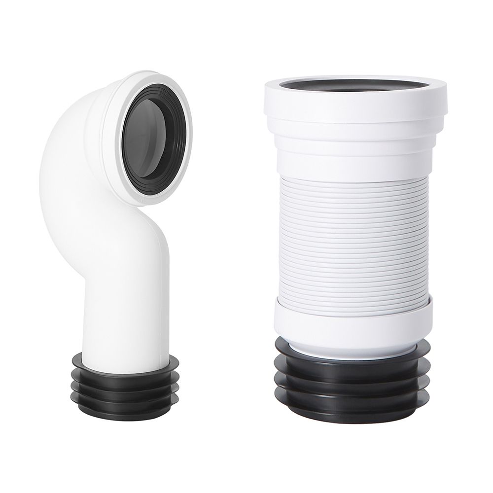 Cranplas - Toilet Pan Connector - Choice of Straight or 90° Bend Connector