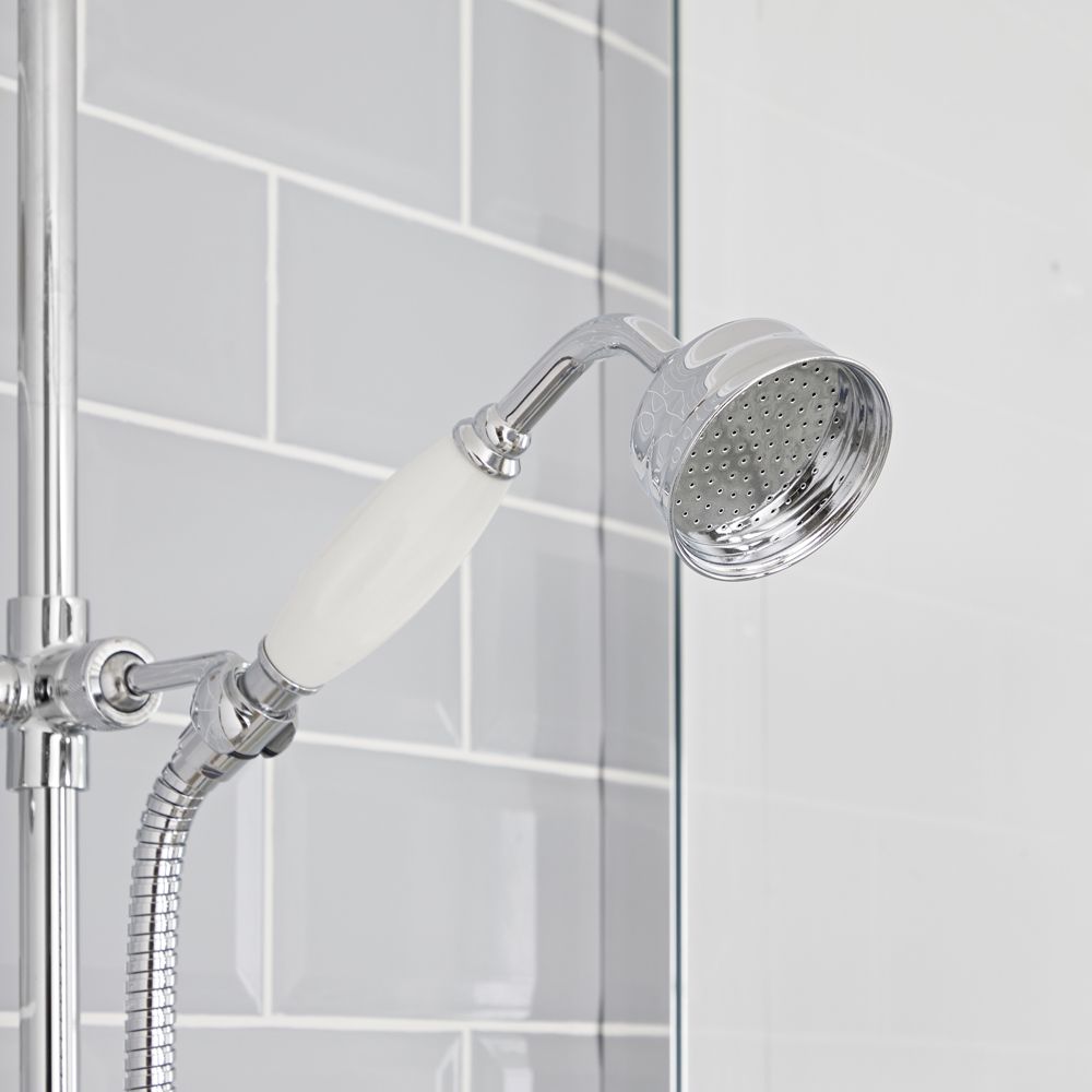 Milano Elizabeth - Chrome and White Traditional Triple Exposed ...