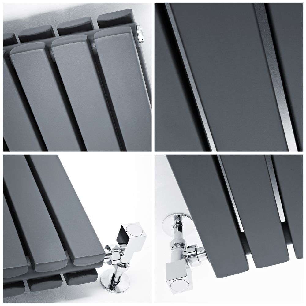 Milano Capri - Anthracite Horizontal Designer Radiator - Choice Of Size