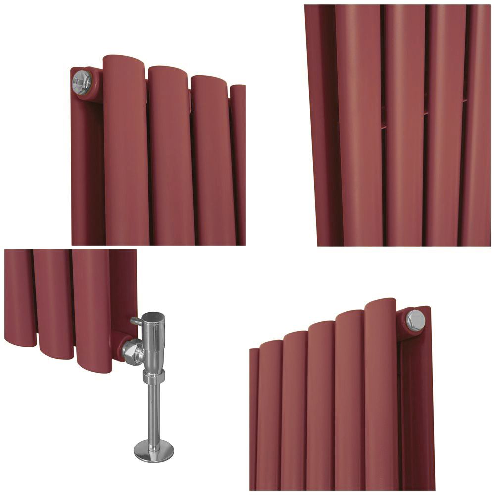 Milano Aruba - Booth Red Vertical Designer Radiator - 1780mm Tall ...