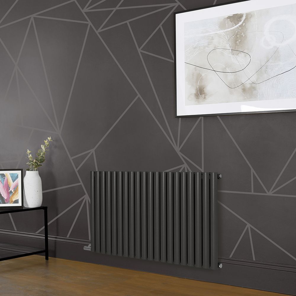 Milano Aruba Electric - Carbon Grey Horizontal Designer Radiator ...