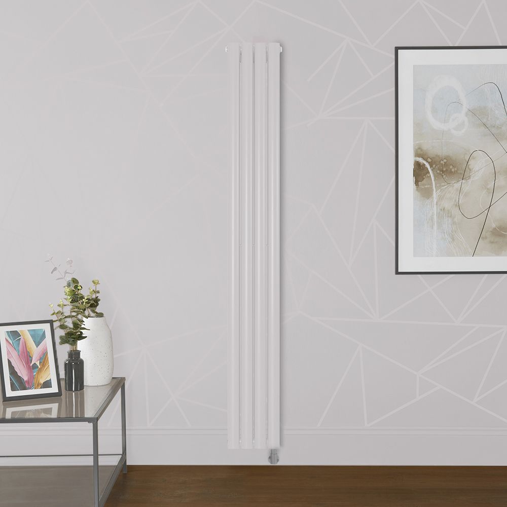 Milano Aruba Electric - Rose Petal Pink Vertical Designer Radiator ...