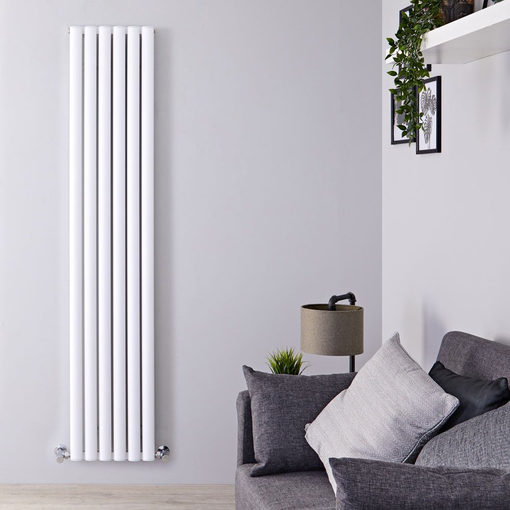 Milano Aruba Ayre - 1800mm White Vertical Aluminium Designer Radiator ...