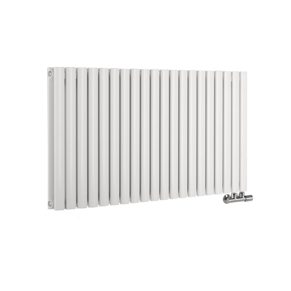 Milano Aruba Flow - White Horizontal Side Connection Designer Radiator ...