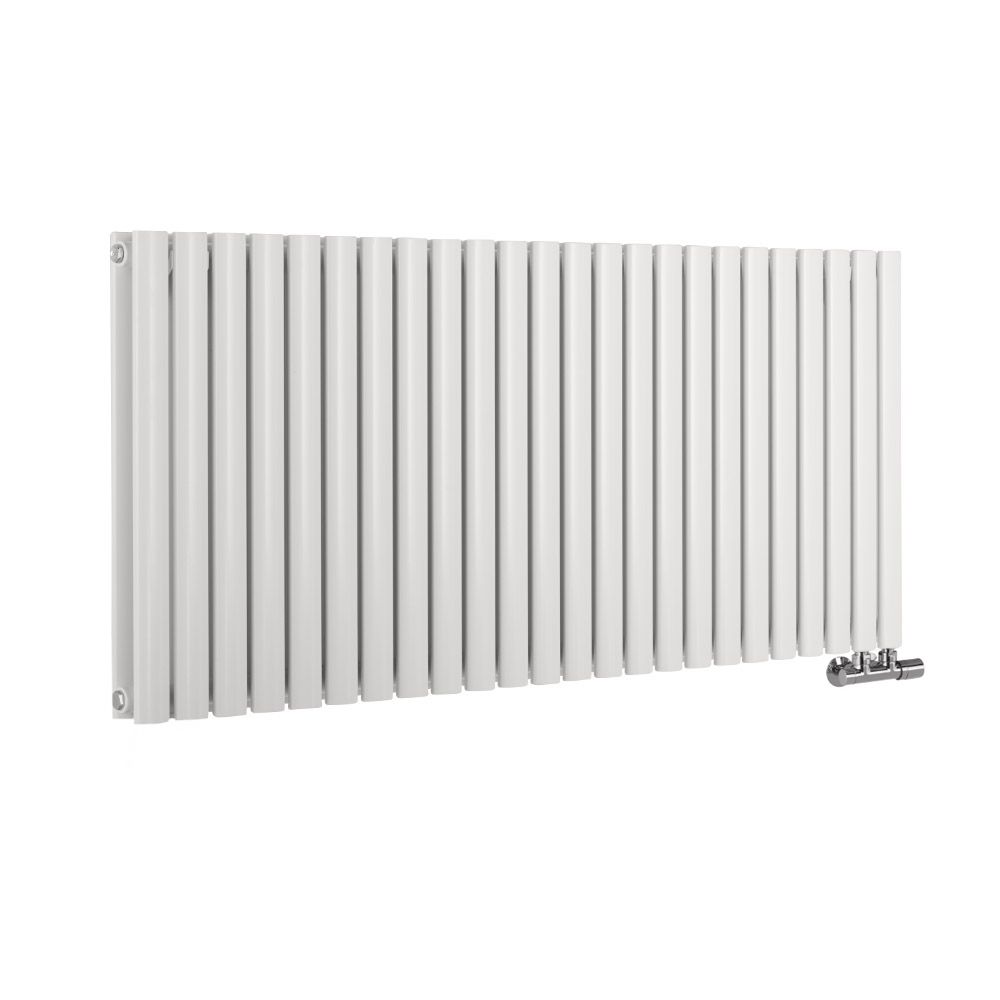Milano Aruba Flow - White Horizontal Side Connection Designer Radiator ...