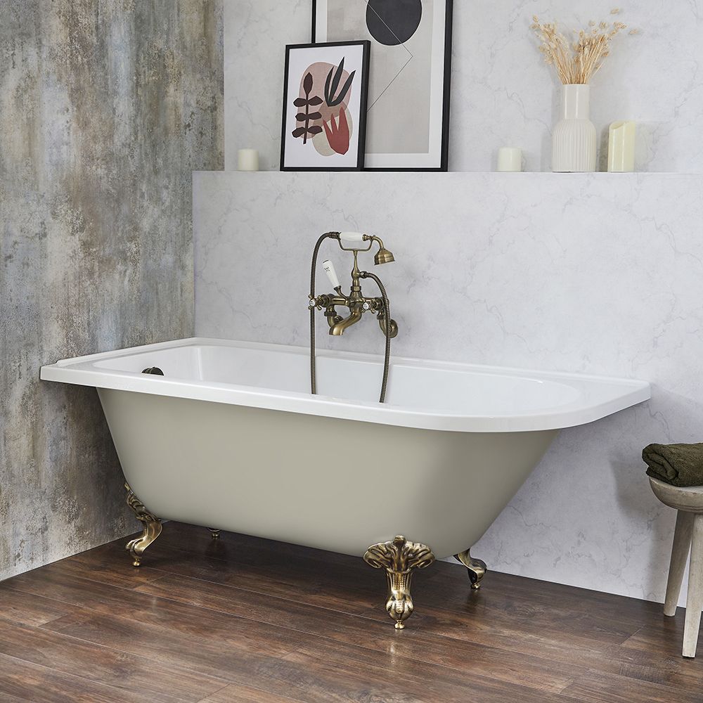 Milano Legend Traditional Freestanding Corner Bath 1685mm x 750mm Choice of Bath Colour and Feet Finish and Left Right Hand Options
