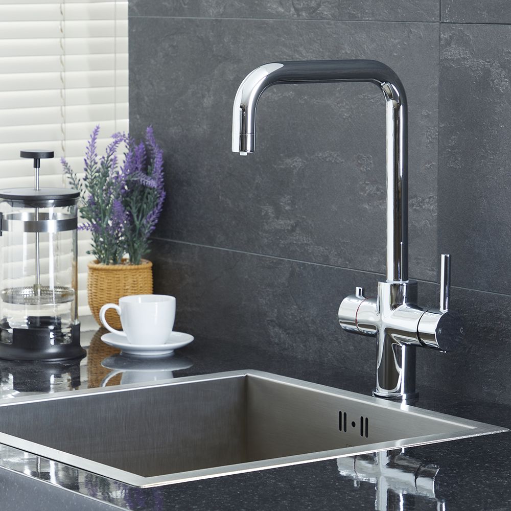 Milano Mirage - Modern 3-in-1 Instant Boiling Hot Water Kitchen Mixer ...