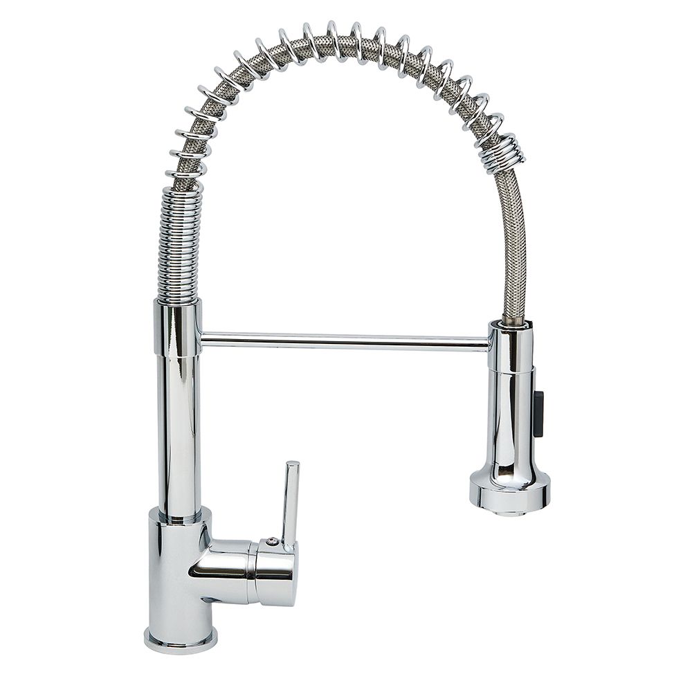 Milano Mirage - Modern Kitchen Mixer Tap with Pull Down Spray - Chrome