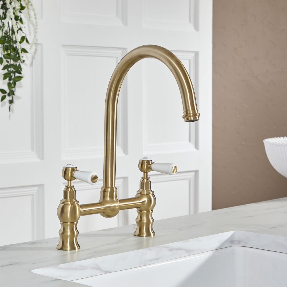 Milano Elizabeth - Traditional Bridge Kitchen Mixer Tap - Choice of Finish
