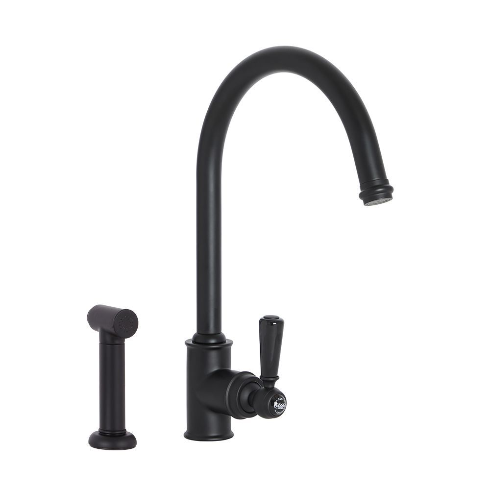 Milano Elizabeth - Single Lever Traditional Kitchen Mixer Tap with Pull ...