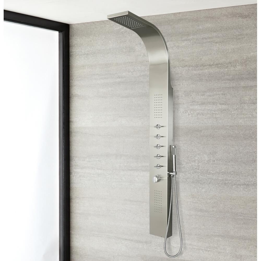 Milano Niagara - Modern Exposed Thermostatic Shower Tower Panel with ...