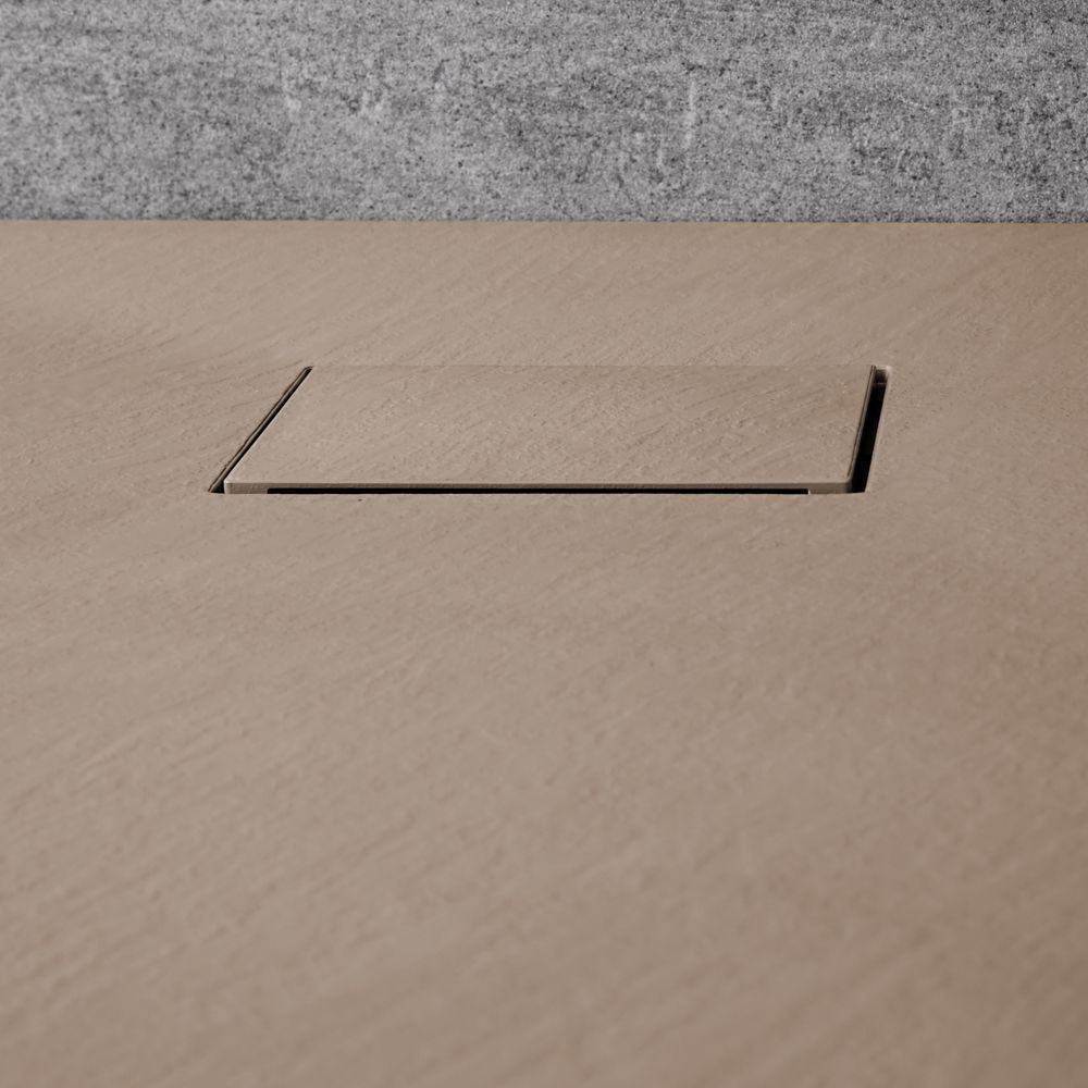 Milano Rasa - Sand Slate Effect Shower Tray - Choice of Size and Riser Kit