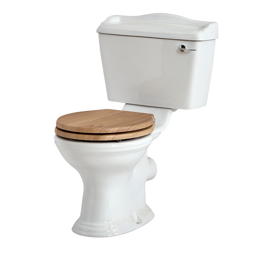 Milano Towneley - White Traditional Close Coupled Toilet with Cistern ...