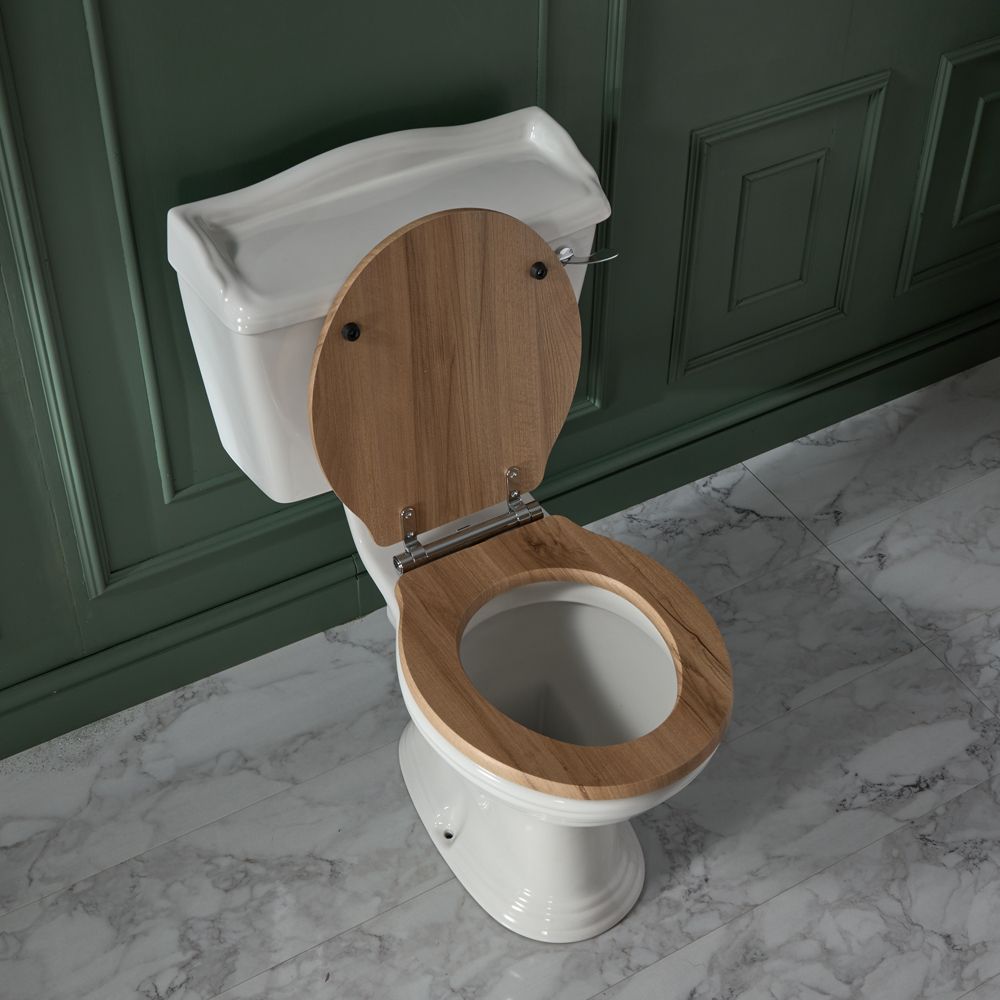 Milano Towneley - White Traditional Close Coupled Toilet with Cistern ...
