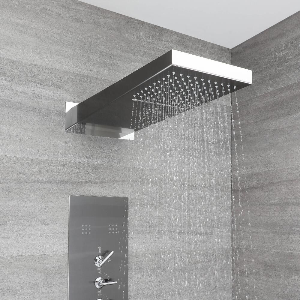 Milano Océanie - Modern Concealed Thermostatic Shower Tower Panel with ...