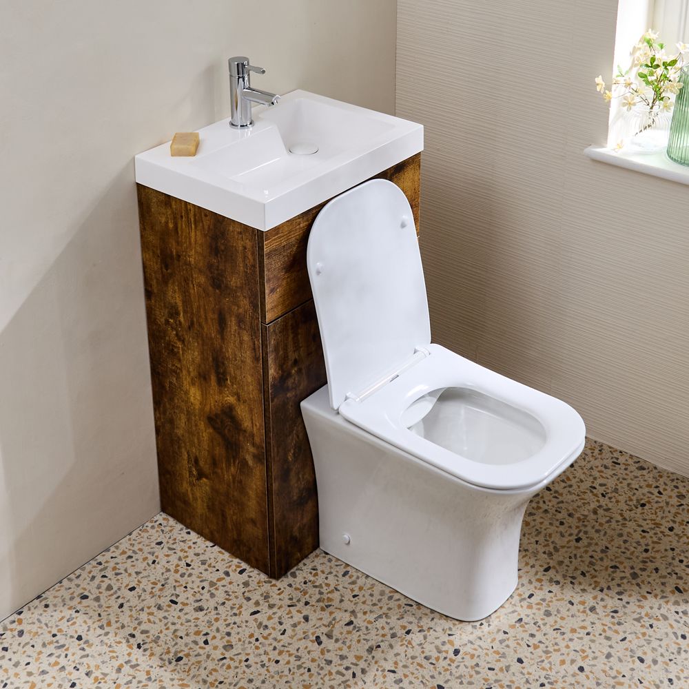 Milano Lurus - Modern Avenham Toilet and Basin Combination Unit - 500mm ...