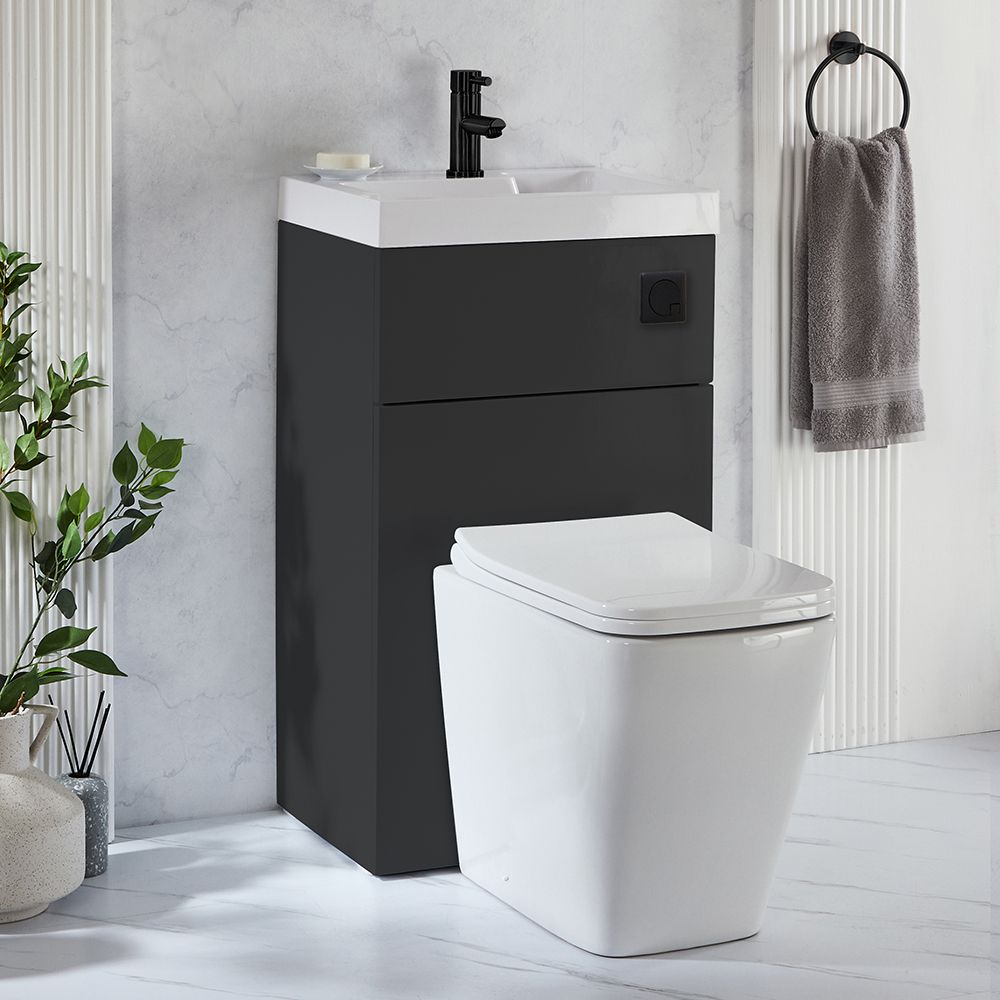 Milano Lurus - Modern Longton Toilet and Basin and Combination Unit ...