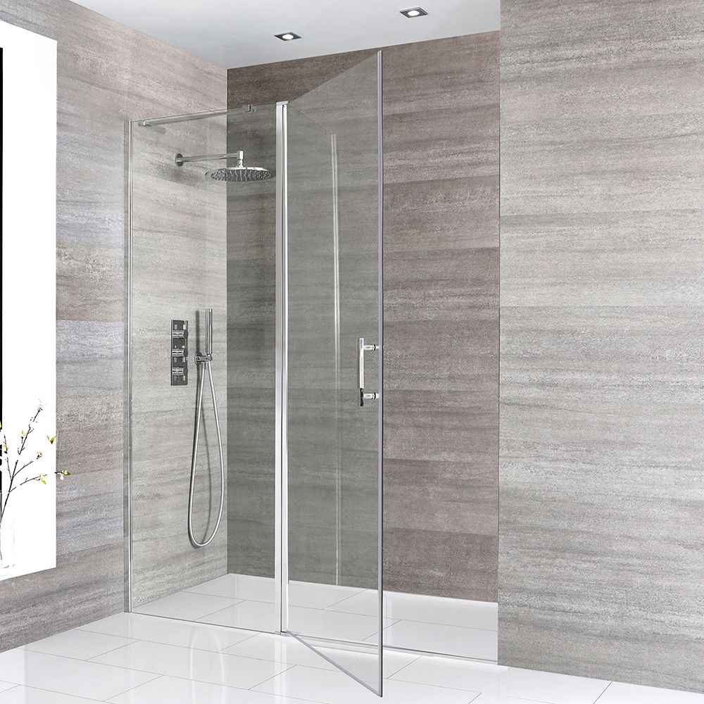 Milano Portland - Chrome Hinged Single Door Shower Enclosure - Choice ...