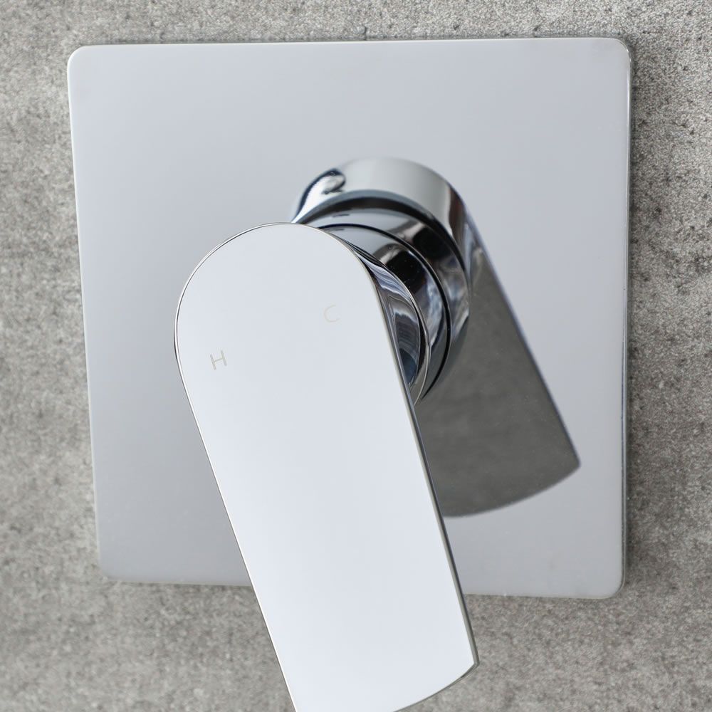 Milano Arcadia - Modern Chrome Shower with Round Hand Shower Kit (1 Outlet)