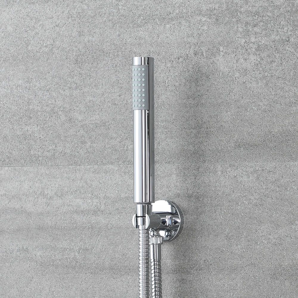 Milano Arcadia - Modern Chrome Shower with Round Hand Shower Kit (1 Outlet)
