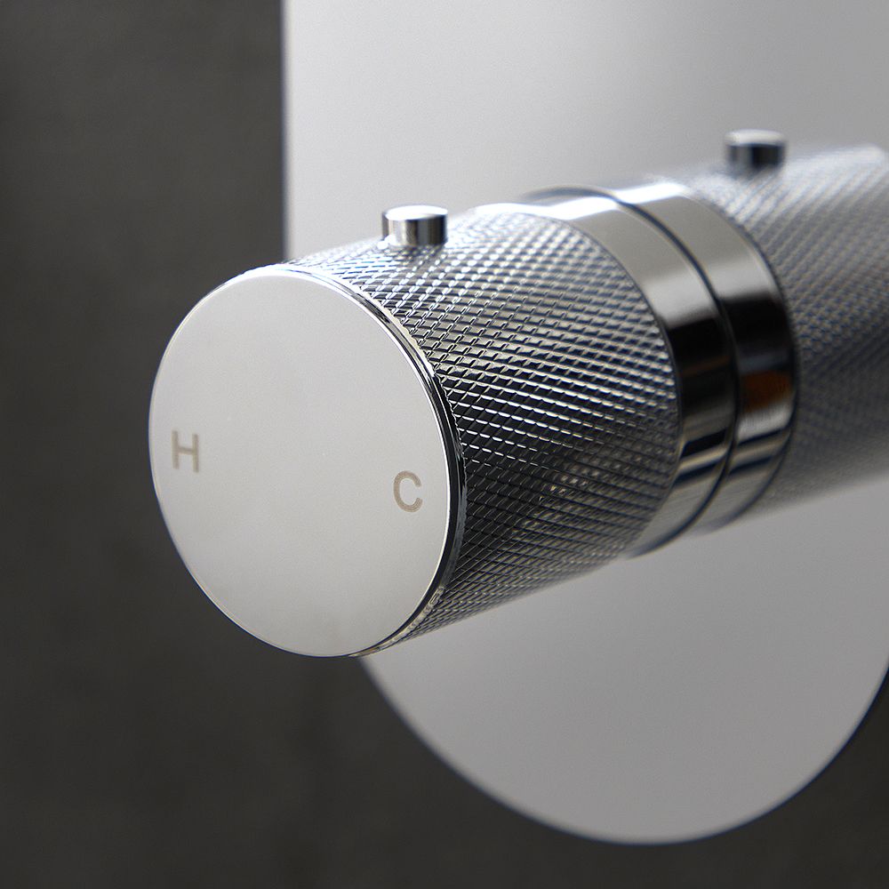 Milano Orta - Chrome Thermostatic Push Button Shower with Recessed ...