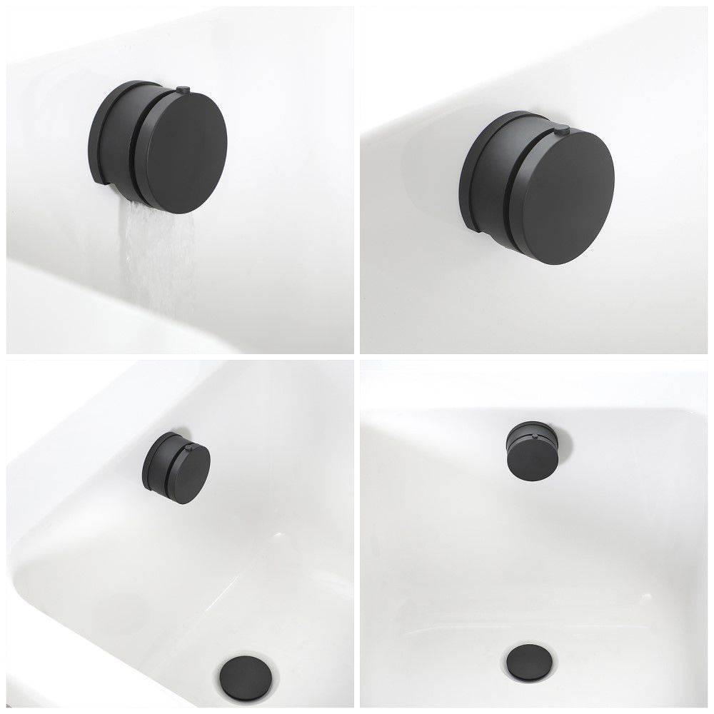 Milano Nero - Black Thermostatic Shower with Shower Head, Overflow Bath ...